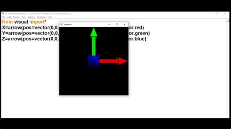 3d coordinate system in vpython youtube