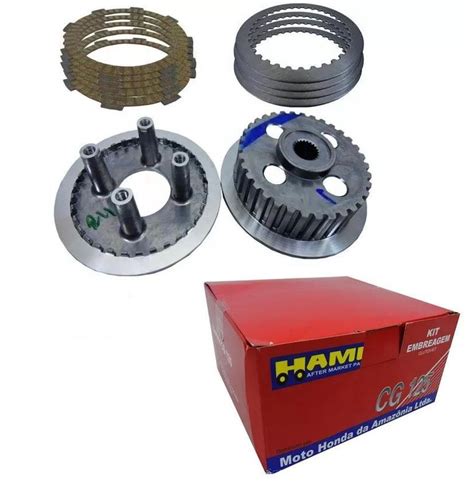 Kit Embreagem Hamp Honda Cg Ml Today Titan Cargo Fan Nxr Bros Xlr