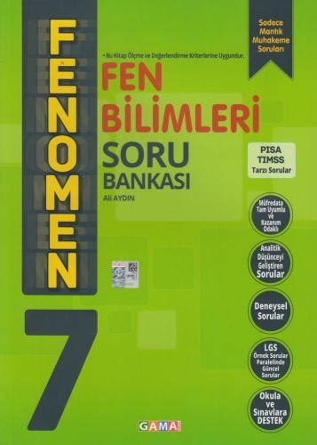 Gama 7 Sınıf Fen Bilimleri Fenomen Soru Bankası Ali Aydın