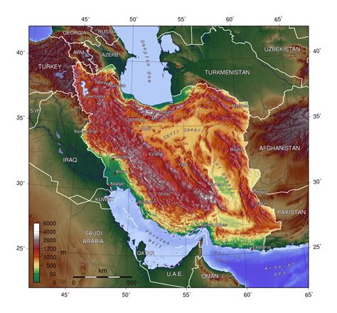 Detailed Physical Map Of Iran Iran Asia Mapsland Maps Of The World