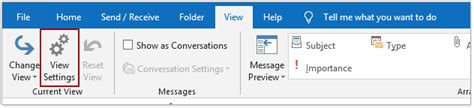 Change Inbox Folder View In Outlook