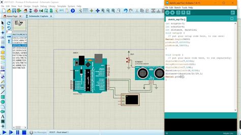 Proteus Arduino Project Sensor Jarak Part 6 Youtube