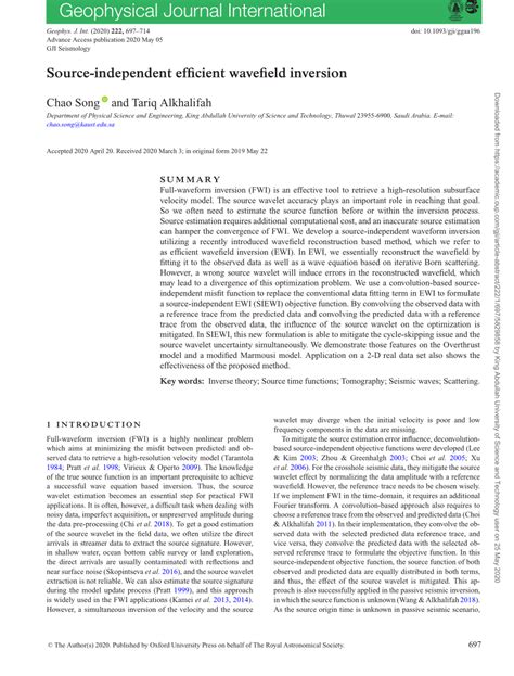 pdf source independent efficient wavefield inversion