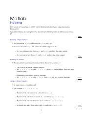 Matlab Indexing Extracting Elements From Vectors And Matrices