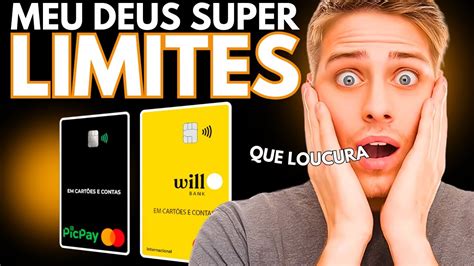 PICPAY CARD LIBERANDO SUPER AUMENTOS DE LIMITE E O WILL BANK APROVANDO