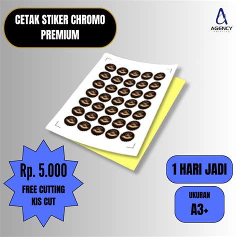 Jual Cetak Stiker Sticker Cromo Lintec Premium A3 Cutting Label