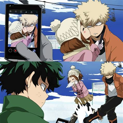 Katsuki Bakugou X Uraraka Ochako And Midoriya Izuku Boku No Hero Academia Boku No Academia My