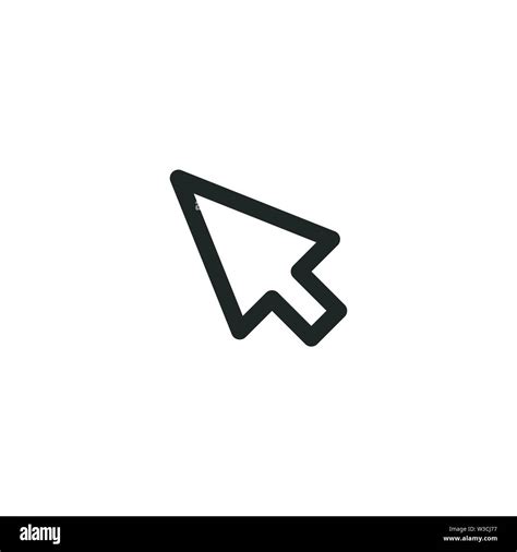 La flecha del cursor del ratón el icono del puntero aislados