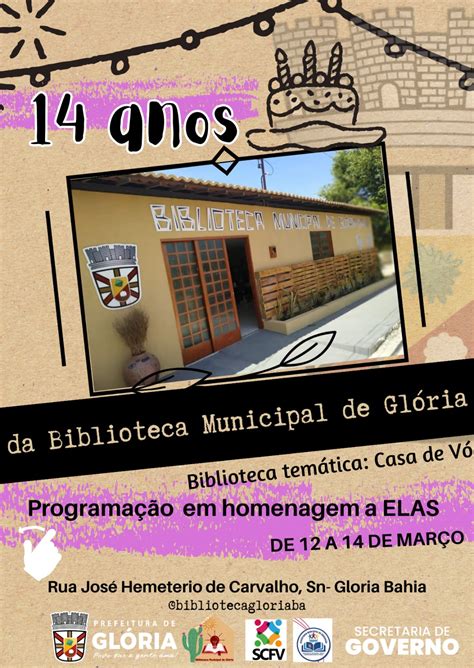 Jornal Visão Bahia Biblioteca Municipal de Glória completa 14 anos