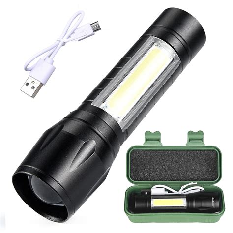 Mini Portable USB Rechargeable Flashlight LED COB Work Light Pen Torch