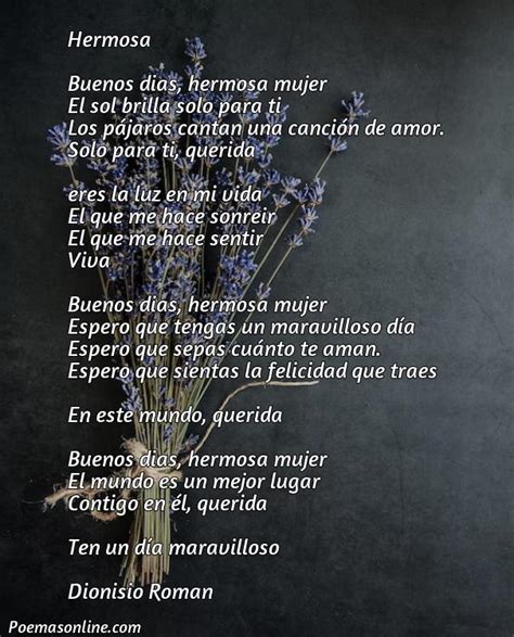 5 Poemas de Buenos Días para una Mujer Poemas Online