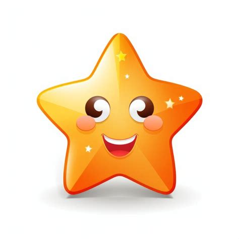 Una Estrella De Dibujos Animados Con Una Cara Feliz Sobre Un Fondo