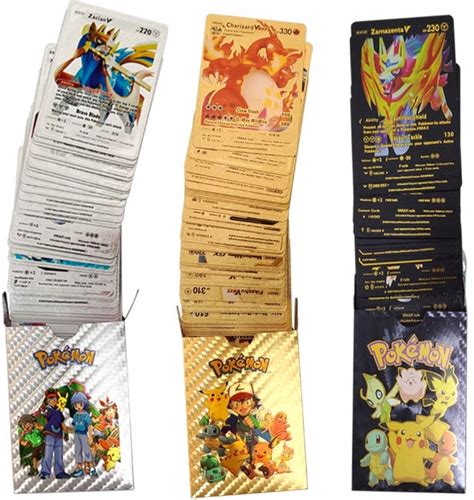 Karty Pokemon W Sztuk Z Ote Czarne Srebrne Inny Producent