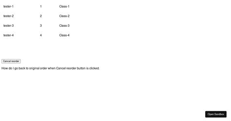 react sortable table row example forked codesandbox