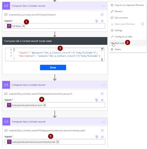 get output data from expand query of cds current environment connector in power automate