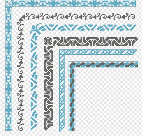 Elementos De Borde Plantillas Formas Sim Tricas Elegantes Retro Png