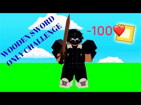 So I Did The WOODEN SWORD Only CHALLENGE Roblox Bedwars YouTube