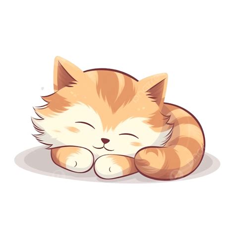 Cute Kawaii Cat Sleeping Cat Kawaii Sleeping PNG Transparent Image