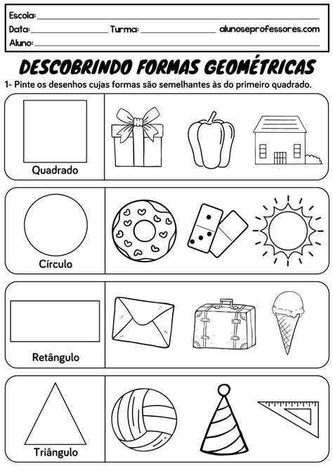 Atividades sobre Formas Geométricas Alunos e Professores