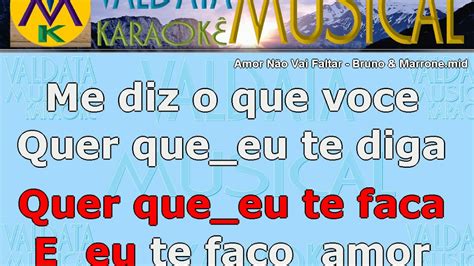 Amor Não Vai Faltar Bruno Marrone Karaoke YouTube