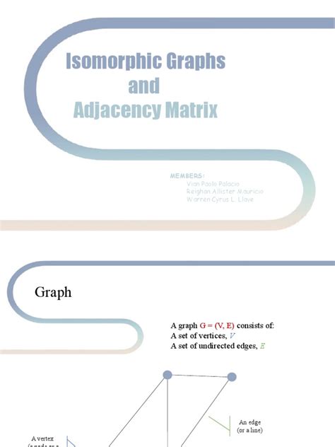module89109 14907 4702013 group9 ppt isomorphic graphs and adjancency matrix pdf