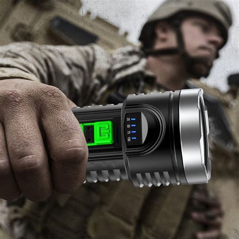 CW 500LM Powerful USB Rechargeable Flashlight 4 Modes Torch With