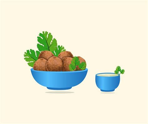 Premium Vector Falafel Illustration Set Creative Concept With