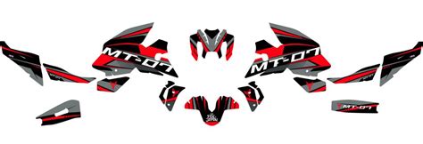 Kit déco Yamaha MT 07 Factory Rouge Boutique Kit Déco Moto