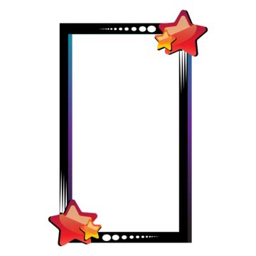 Diseño De Vector De Borde De Marco De Estrella Negra PNG Ilustración