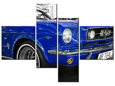 Obraz Niebieski Mustang 4 Elementy 130x90 Cm Oobrazy Sklep EMPIK