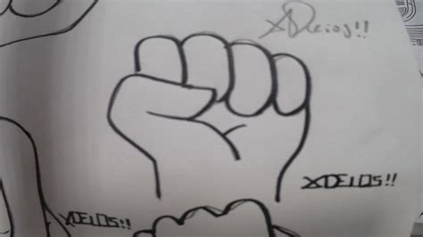 Como Dibujar Un Pu O De Frente Hacia Arriba Facil Youtube