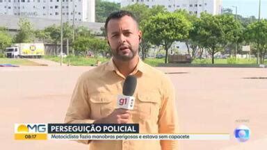 Bom Dia Minas Motociclista fica ferido durante perseguição policial