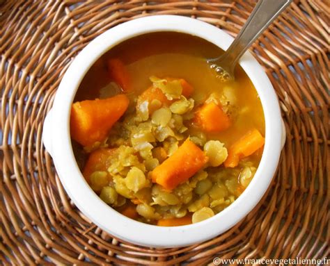 Soupe de pois cassés au potimarron végétalien vegan France