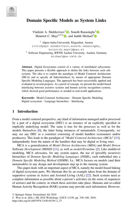 pdf domain specific models as system links