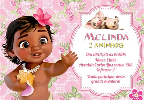 Convite Digital Moana Baby Elo Produtos Especiais