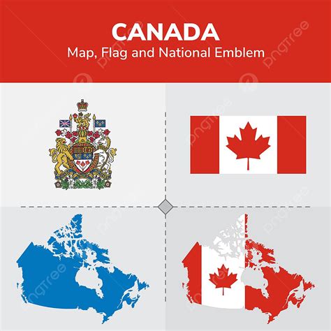 National Emblems Vector Hd Png Images Canada Map Flag And National