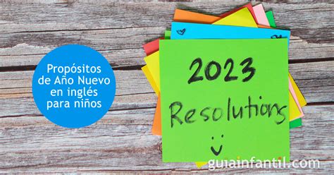 Lista de grandes propósitos de Año Nuevo en inglés para niños