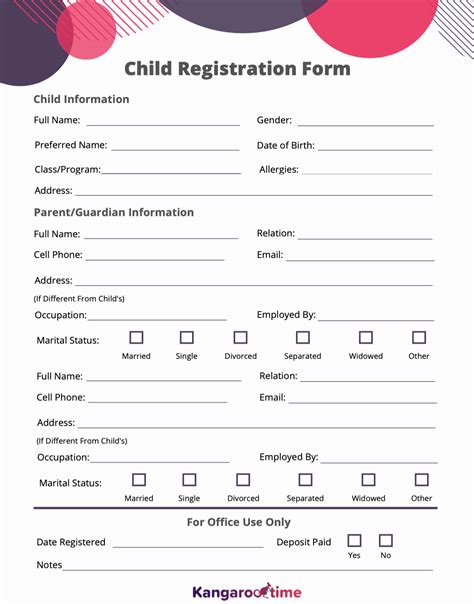Printable Daycare Forms