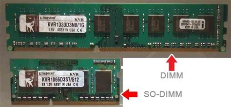 DIMM vs SO DIMM características definición y diferencias