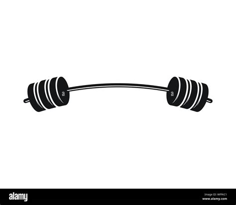 Barbel Dumbbell Gym Icon Logo Template Gym Badge Fitness Logo Design