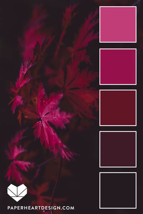 Color Palette Pretty In Pink Paper Heart Design Color Palette