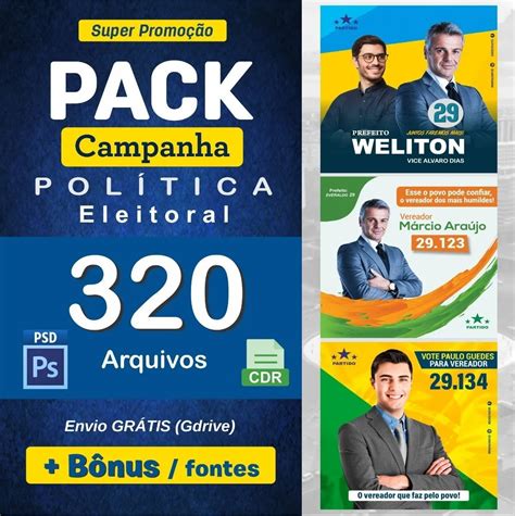 Pack Eleições Políticas Campanha 2020 psd cdr Elo7