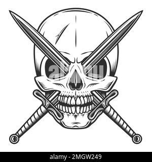 Skull And Crossed Swords Vector Illustration Stock Vector Image Art