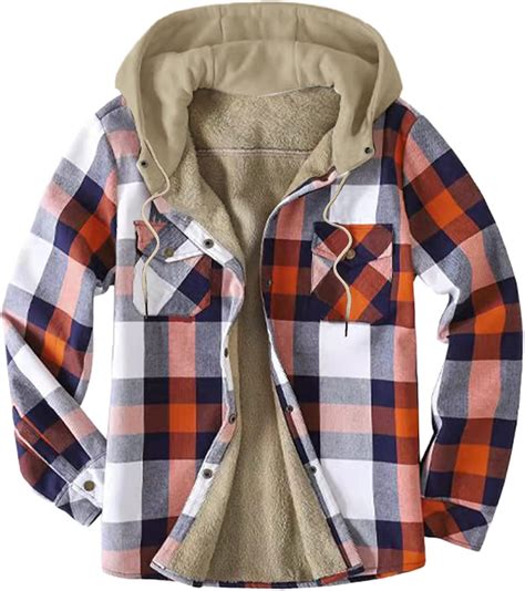 Hemd Herren Slim Fit Holzfällerhemd Warm Innenfutter Flanellhemd