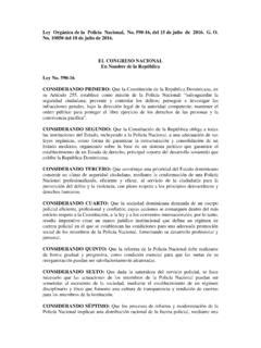 Ley Orgánica de la Policía Nacional No 590 16 del 15 de ley