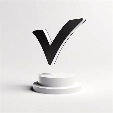 Premium Photo D Check Mark Icon