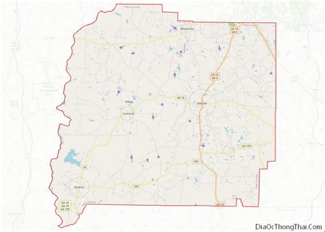 Map Of Pike County Georgia Thong Thai Real