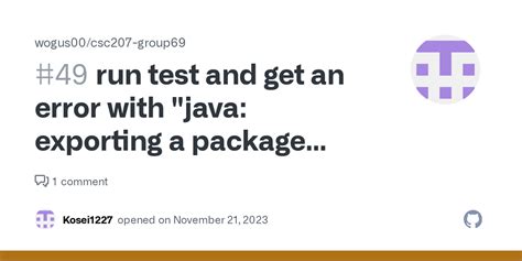 Run Test And Get An Error With Java Exporting A Package From System