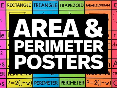 Area Perimeter Of Polygons Posters Math Classroom Decor Math Anchor