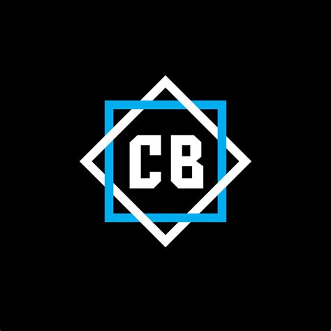 Cb Letter Logo Design On Black Background Cb Creative Circle Letter